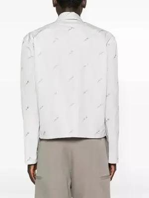 RIER Floral-embroidered Button-fastening Shirt