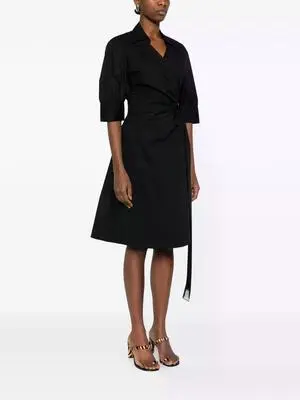 Pinko Knotted Wrap Midi Dress