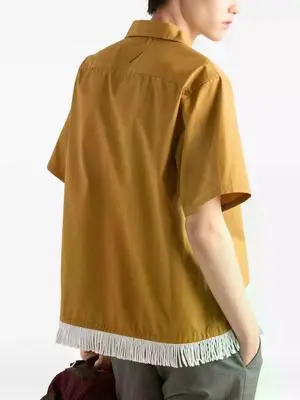Prada Fringe Pocket Bowling Shirt - Yellow