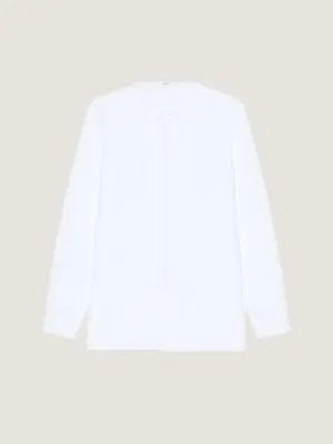 Givenchy Collarless Tuxedo Shirt In Poplin