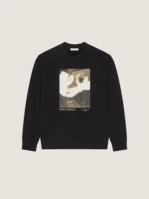 Givenchy Sweatshirt In Fleece With Surrealism Print - Black