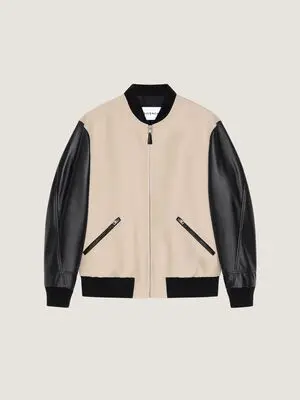 Givenchy Mixed Material Blouson With Embroidery