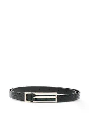 TOM FORD Croc-effect Belt - Black