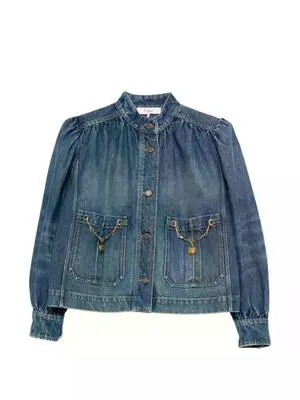 Chloé High-neck Gathered Jacket - Blue