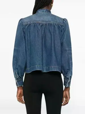Chloé High-neck Gathered Jacket - Blue