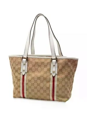Gucci Gg Canvas Jolicoeur Tote Bag - Brown