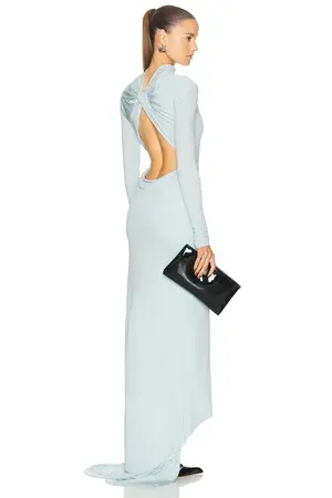 TOM FORD Long Sleeve Open Back Dress