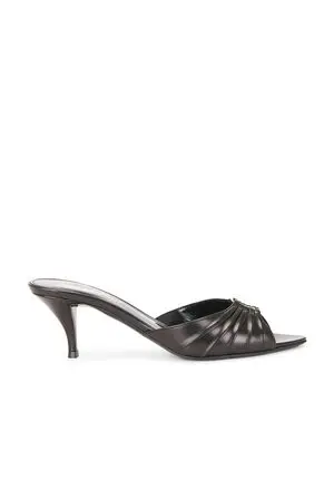 Saint Laurent Babylone Mule Sandal - Nero