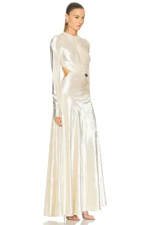 Rabanne Velvet Long Sleeve Gown
