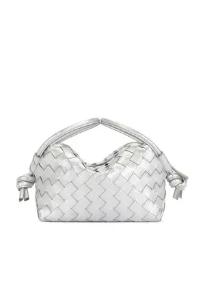 Bottega Veneta Loop Top Handle Bag - Silver