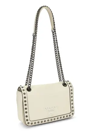 Prada Calfskin Leather Studded Crossbody