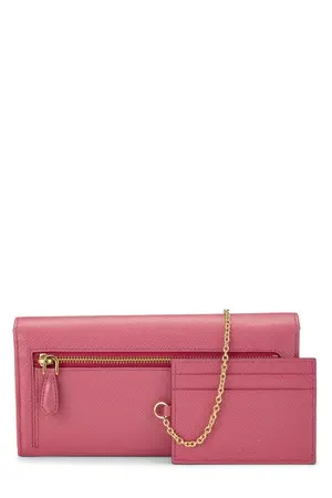 Prada Saffiano Bow Continental Wallet