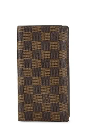 LOUIS VUITTON Damier Ebene Canvas Porte Cartes Credit Yen Wallet - Brown