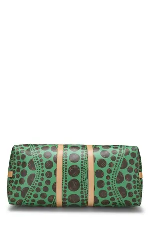 LOUIS VUITTON Yayoi Kusama X Infinity Dots Keepall Bandouliere 55 - Green