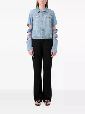 Coperni Spiral Denim Jacket - Blue