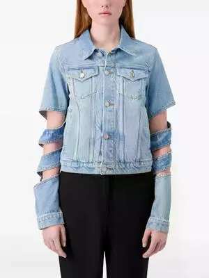 Coperni Spiral Denim Jacket - Blue