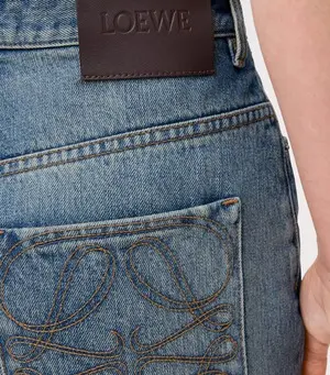 Loewe Anagram Wide-leg Jeans - Blue