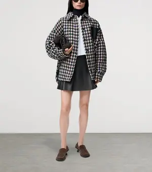 Loewe Lambskin Pleated Mini Skirt - Black