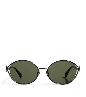 Maje Round Frame Sunglasses - Black