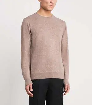 Sunspel Cashmere Crew-neck Sweater - Beige