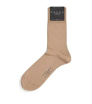 Falke Airport Wool-cotton Blend Socks - Beige