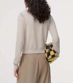 Loewe Wool-blend Scarf Sweater - Beige