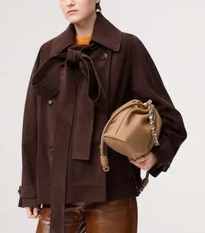 Loewe Bow-detailed Suede Jacket