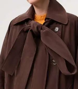 Loewe Bow-detailed Suede Jacket