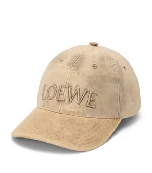 Loewe Denim Baseball Cap - White