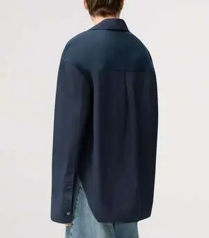 Loewe Cotton-blend Asymmetric Shirt - Navy