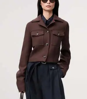 Loewe Wool-blend Cropped Jacket