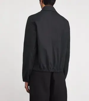 Ami Cotton Gabardine Zip-up Jacket - Black