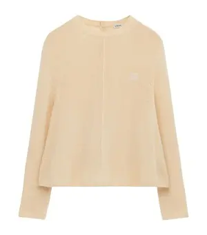 Loewe Cashmere Button-up Sweater - Beige