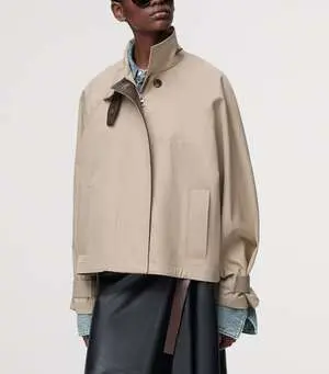Loewe Cotton-silk Cropped Coat