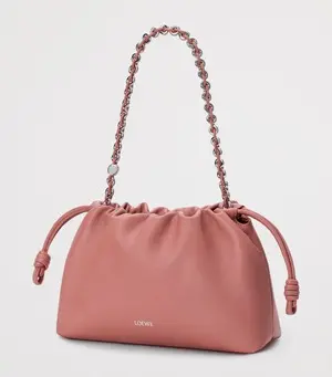Loewe Medium Leather Flamenco Shoulder Bag - Pink