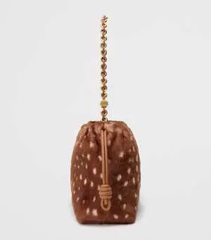 Loewe Medium Shearling Flamenco Shoulder Bag - Brown