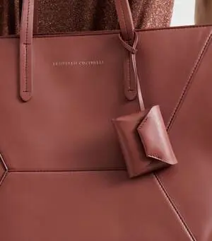 Brunello Cucinelli Leather Bag Charm - Red