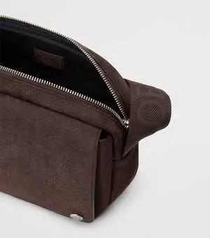 Loewe Medium Suede Pebble Messenger Bag