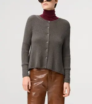 Loewe Cashmere Anagram Cardigan - Grey