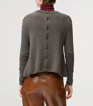 Loewe Cashmere Anagram Cardigan - Grey