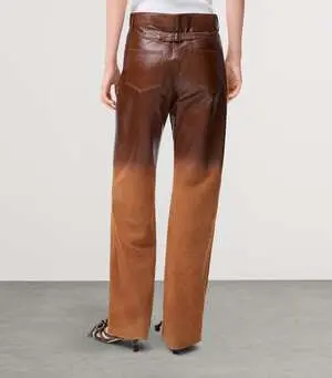 Loewe Lambskin Suede Straight Trousers