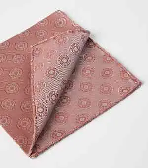 Brunello Cucinelli Silk Medallion Pocket Square