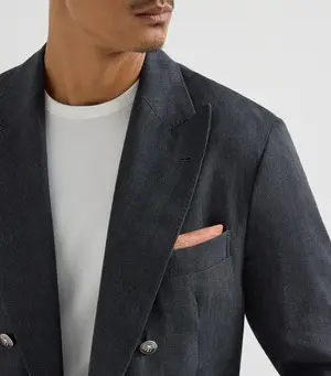 Brunello Cucinelli Silk Pocket Square - Orange