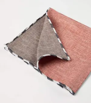 Brunello Cucinelli Silk Pocket Square - Orange