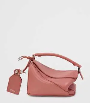 Loewe Mini Featherlight Puzzle Top-handle Bag - Pink