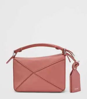 Loewe Mini Featherlight Puzzle Top-handle Bag - Pink
