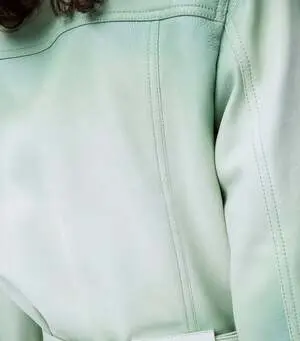 Loewe Lambskin Cropped Belted Jacket