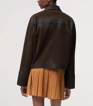 Loewe Lambskin Turn-up Jacket - Brown