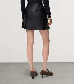 Loewe Lambskin Pleated Mini Skirt
