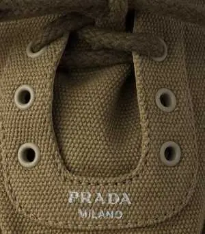 Prada Canvas Collapse Sneakers